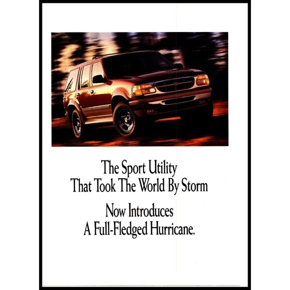 Ford | Art | 995 Ford Explorer 4 Door Suv Vintage Print Ad World By ...
